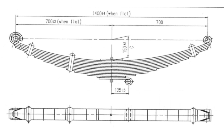 WCS Multileaf Spring for Hino FM1J Ranger 14/FM2632 (Steer) – Direct ...