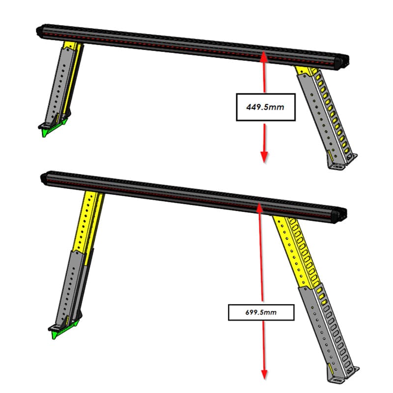 HSP Load Rack Pro Ladder Rack for Isuzu D-MAX Dual Cab Tub (2012-2020 ...